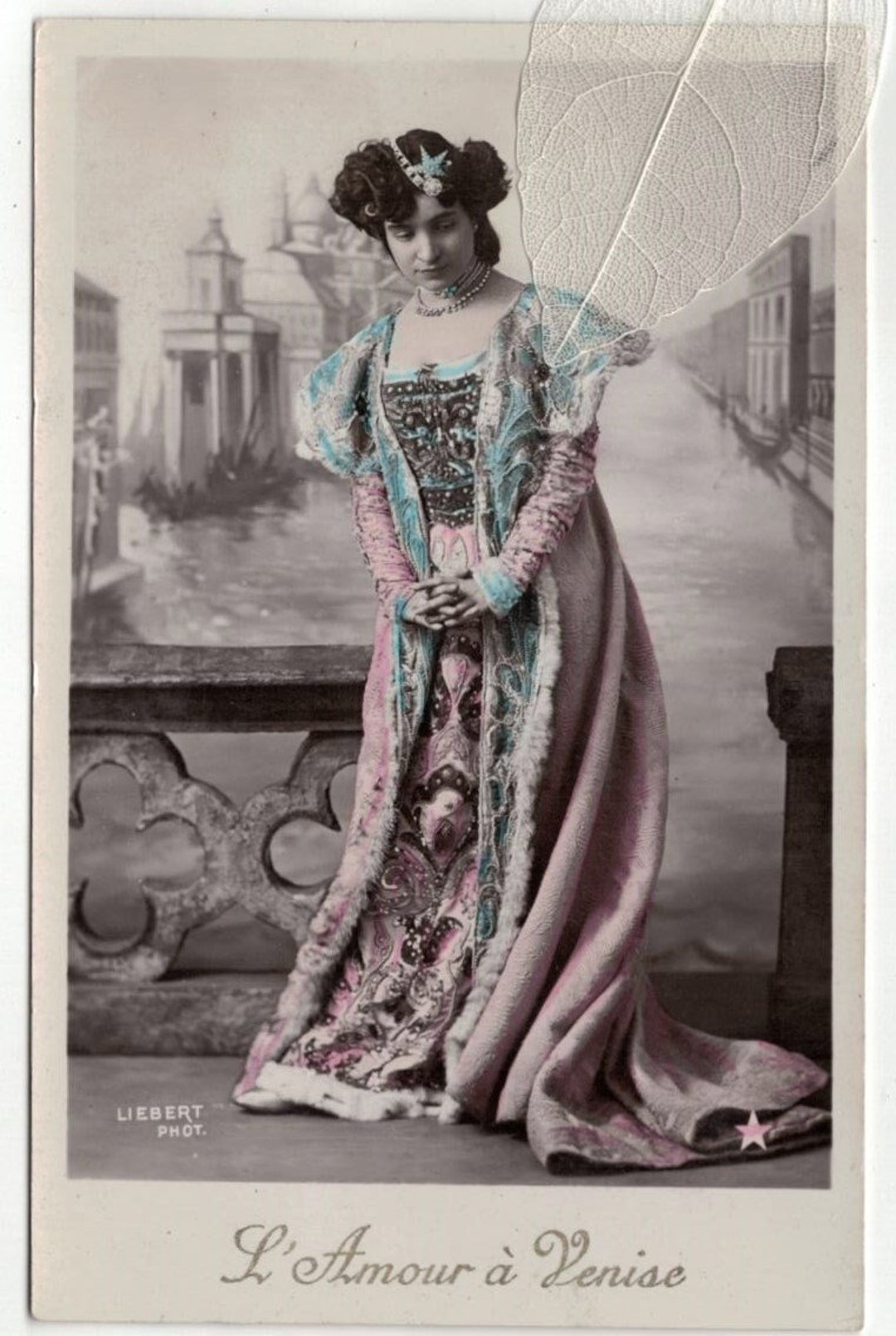 1906 Young Lady in MEDIEVAL PRINCESS Fashion love in Venice Antique FRENCH Postcard - Etsy