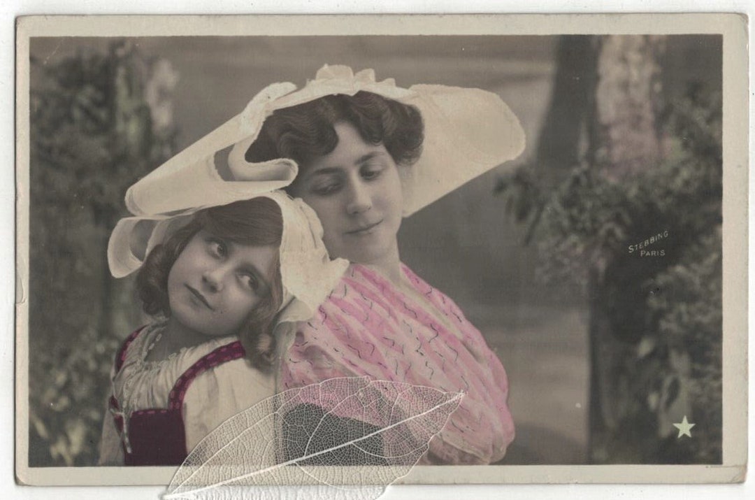 1905 Cute Edwardian Girl and Her Mom by Professor Stebbing Antique ...