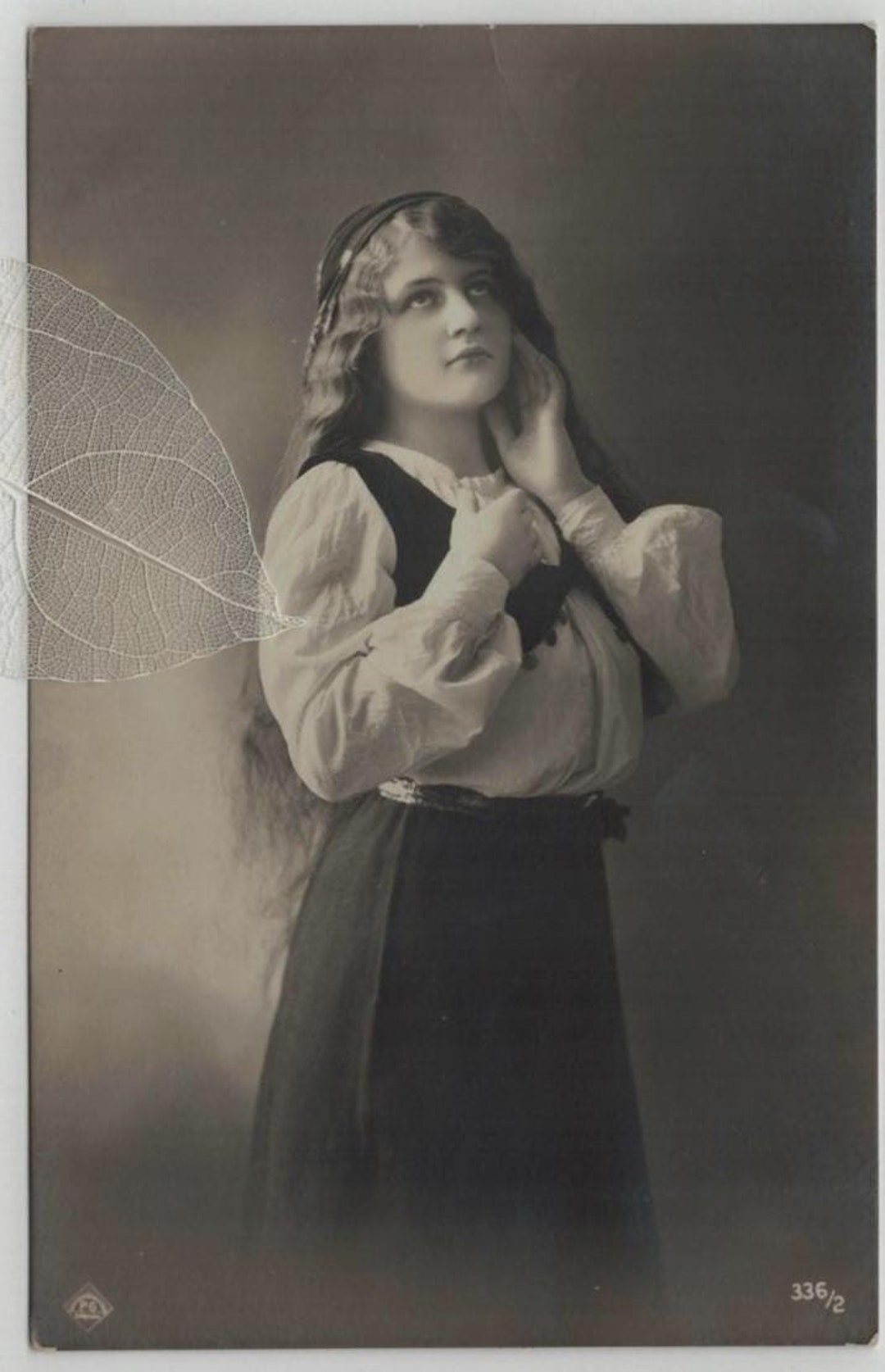 UNUSED 1910s Young Lady With Long Hair Antique mignon Postcard - Etsy