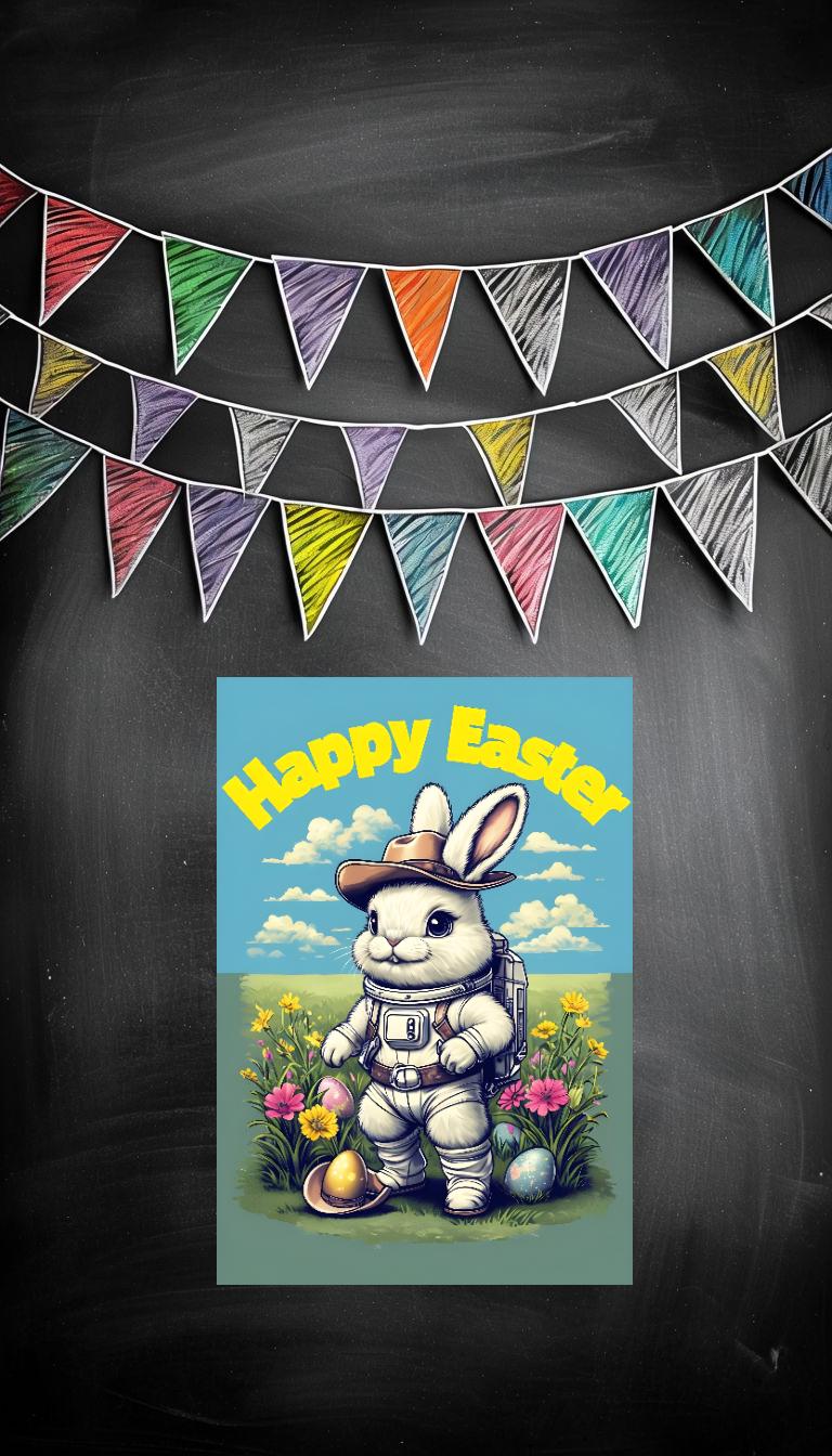 Easter Bunny Poster - Etsy