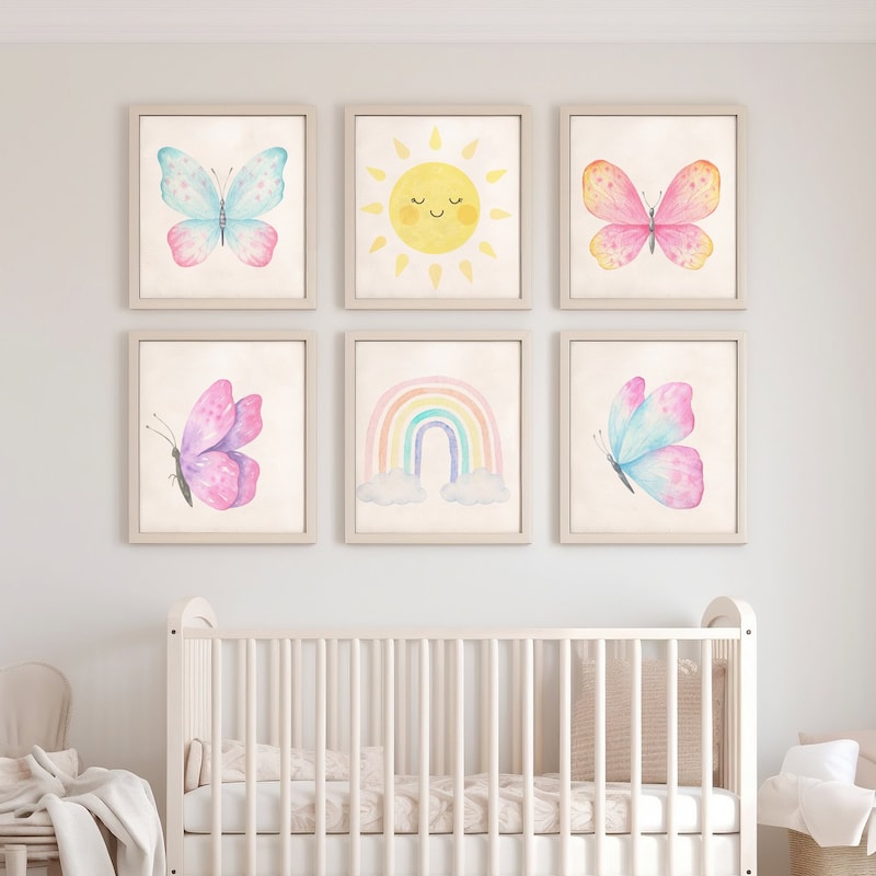 Baby Girl Nursery Wall Art - Etsy