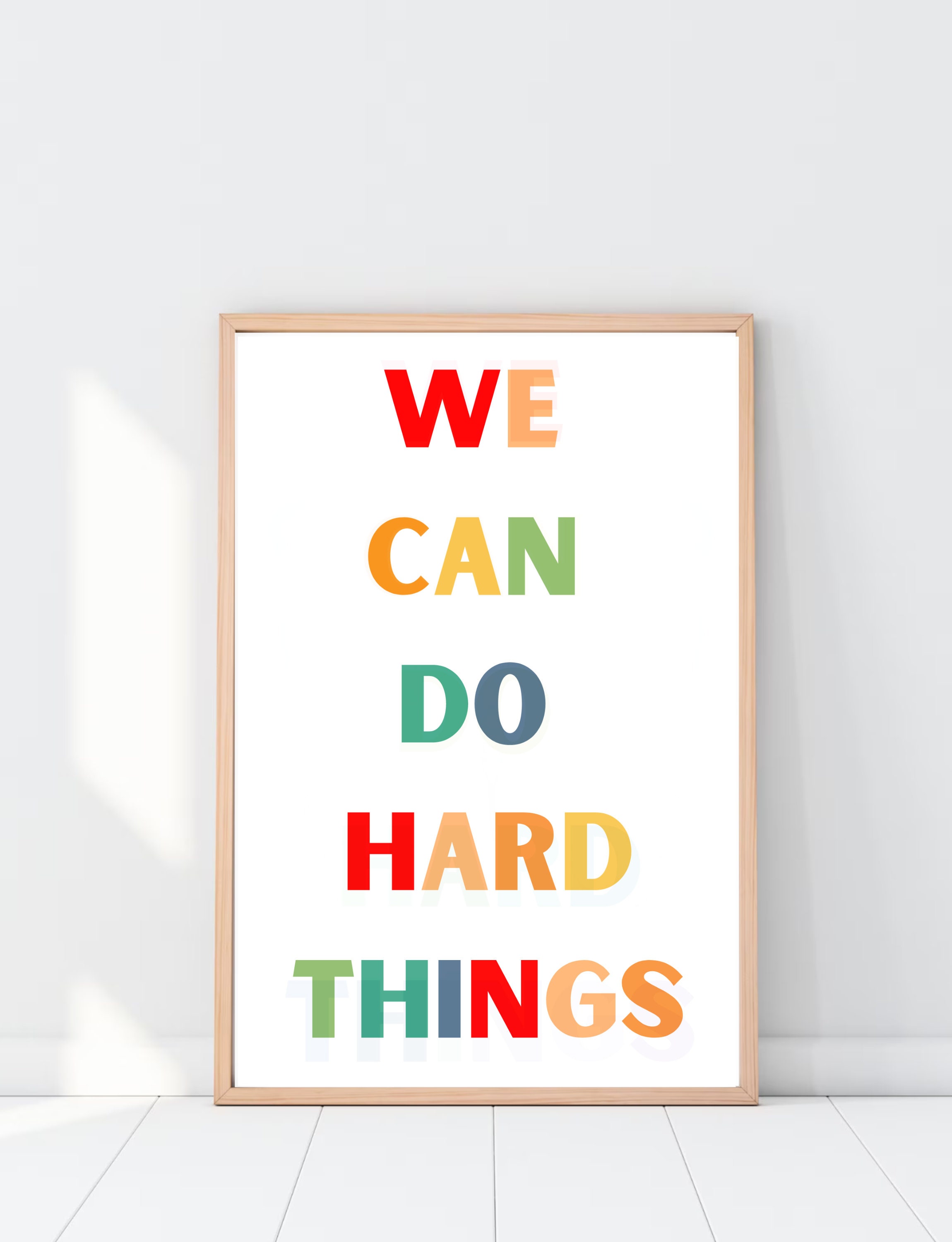 We Can Do Hard Things, Classroom Decor, Positive Affirmation, Kids Wall ...