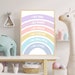 Rainbow Affirmations Wall Art, Pastel Positive Affirmations for Kids ...