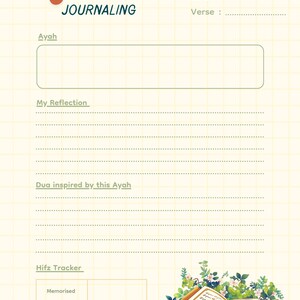 Printable Weekly Qur'an Journal and Hifz Tracker - Etsy
