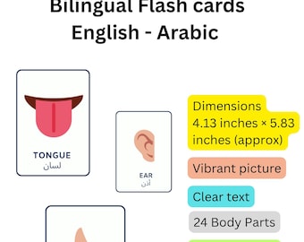 English-arabic Body Parts Worksheet | Digital Download for Kids ...