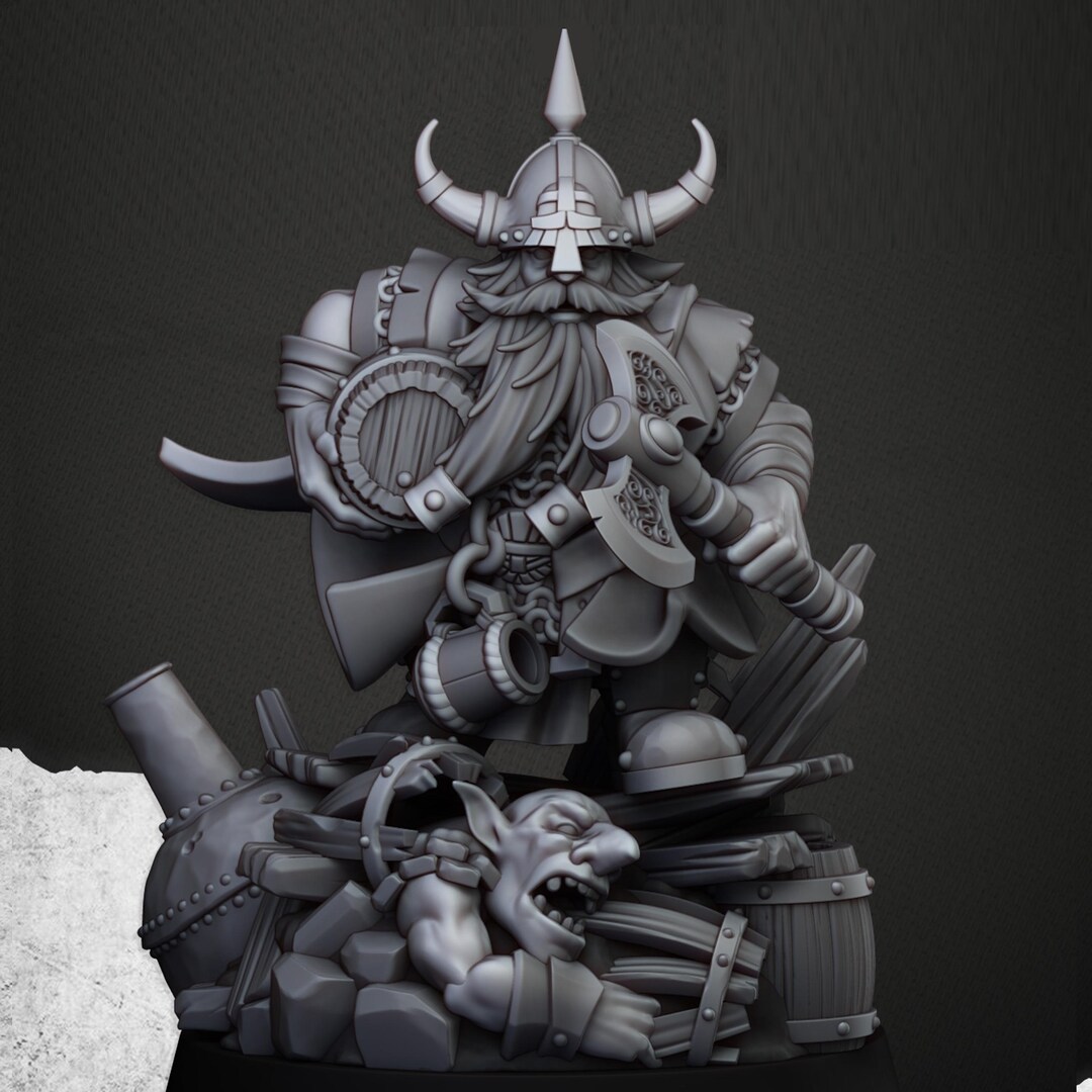 Dwarf Brewmaster | Highlands Miniatures | 28mm 32mm 54mm 75mm | Fantasy ...