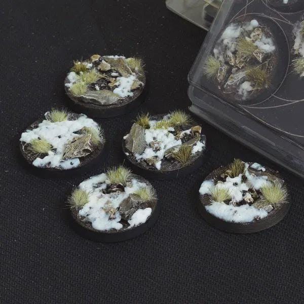 Handpainted Bases - Winter Snow - Custom Battle Ready Painted Ready to ...