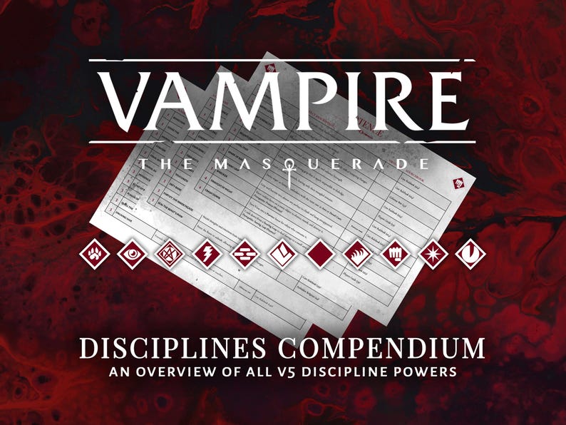 V5 Disciplines Compendium (vampire: the Masquerade) - Etsy