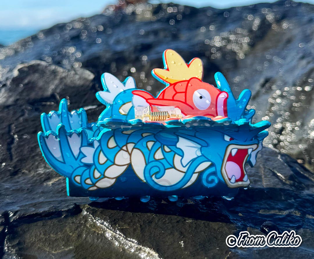 Magic Carp Fish and Water Flying Dragon Claw Clip - Etsy