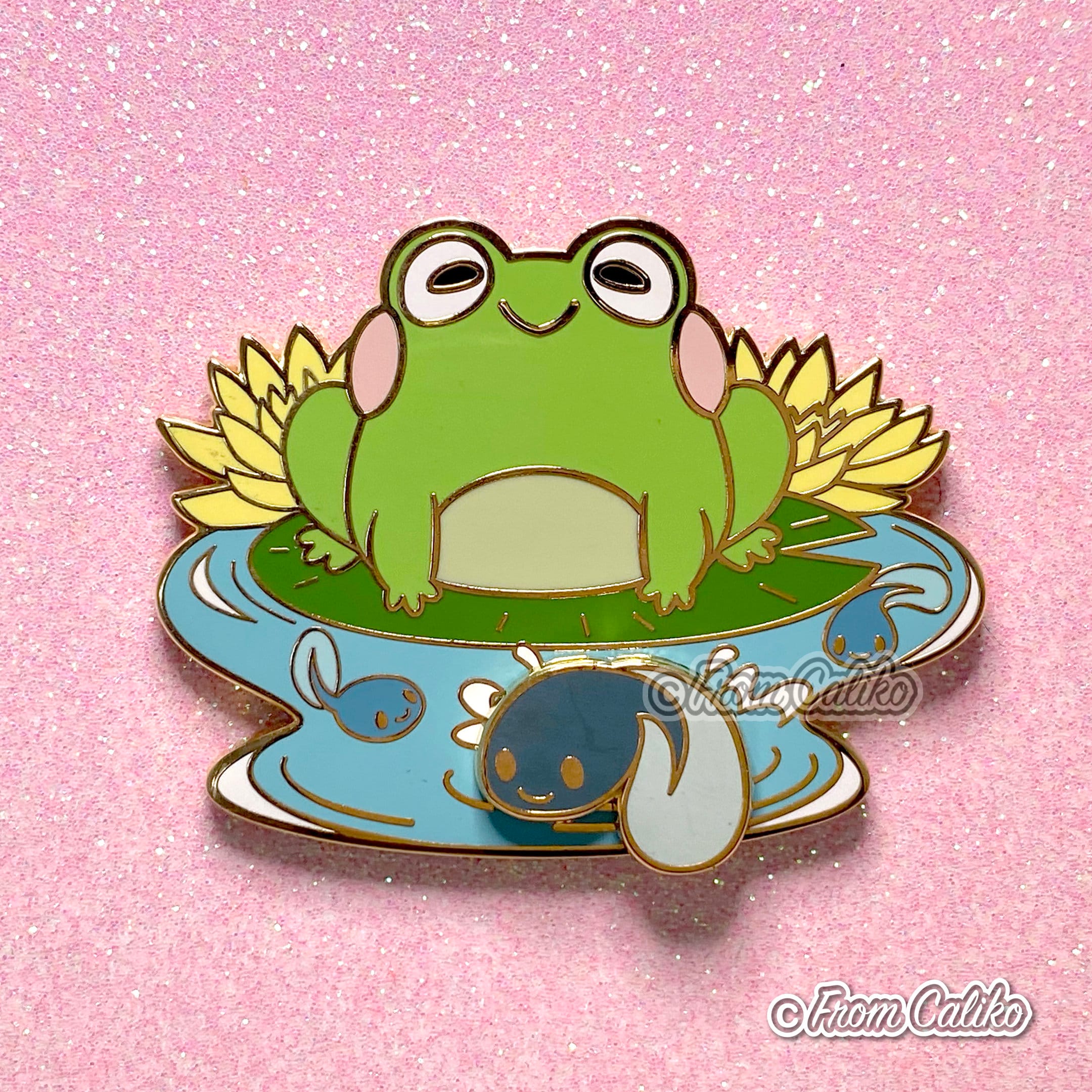 Mama Frog and Tadpole Hard Enamel Pin Momma Frog Mom | Etsy
