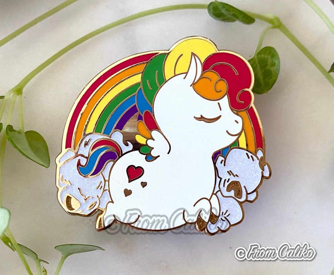 Rainbow Pegasus Hard Enamel Pin - Etsy