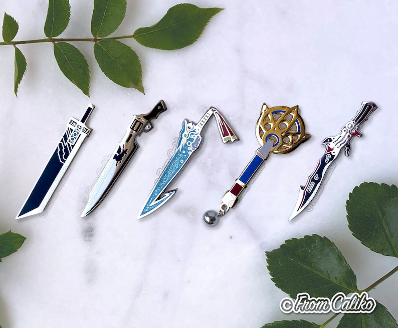 Final Fantasy Weapons Enamel Pins FF7 Buster Sword FF8 - Etsy