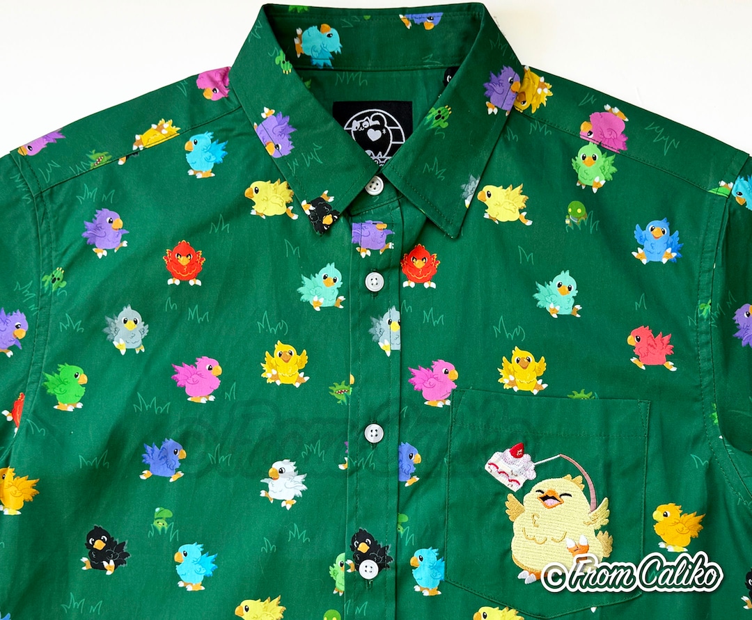 Chocobo Button up Shirt - Etsy