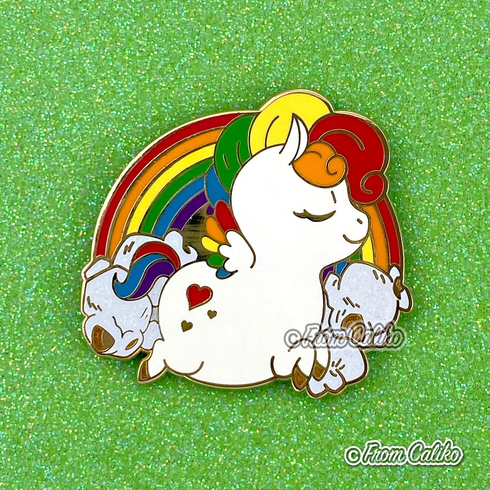 Rainbow Pegasus Hard Enamel Pin - Etsy