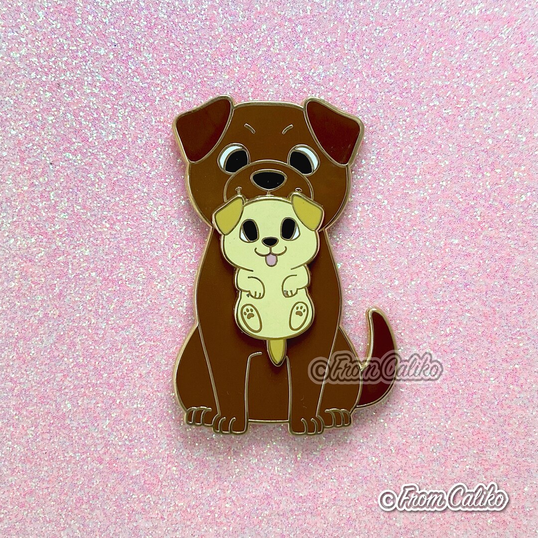 Mama Labrador Retriever - Chocolate Lab Hard Enamel Pin Momma Dog Mom ...