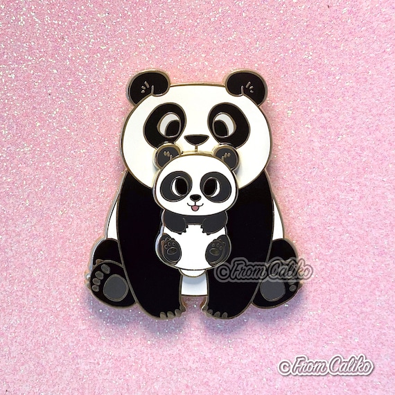 Mama Panda Bear Panda Bear Hard Enamel Pin Momma Bear - Etsy