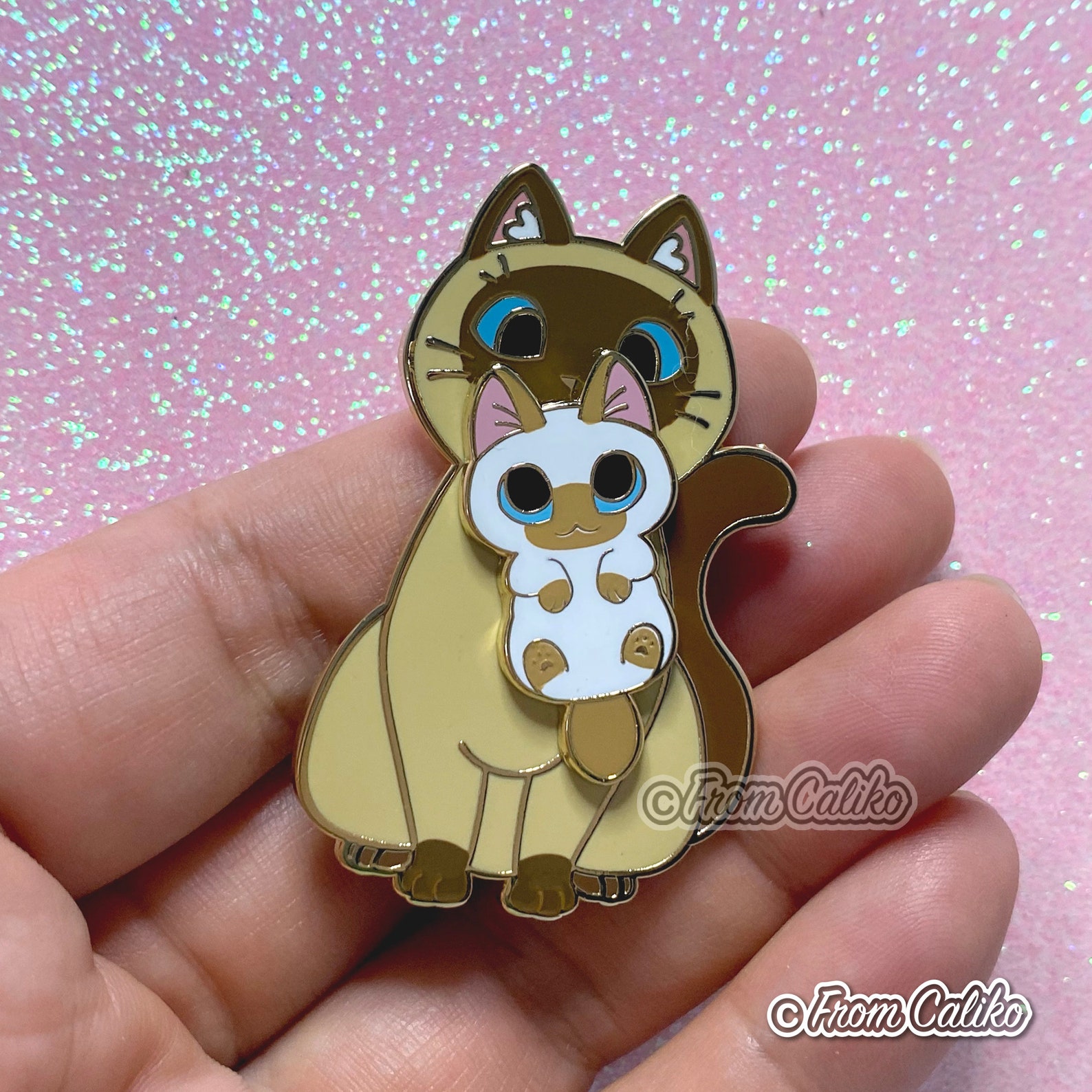 Mama Siamese Cat Pin Siamese Cat Hard Enamel Pin Momma Cat - Etsy
