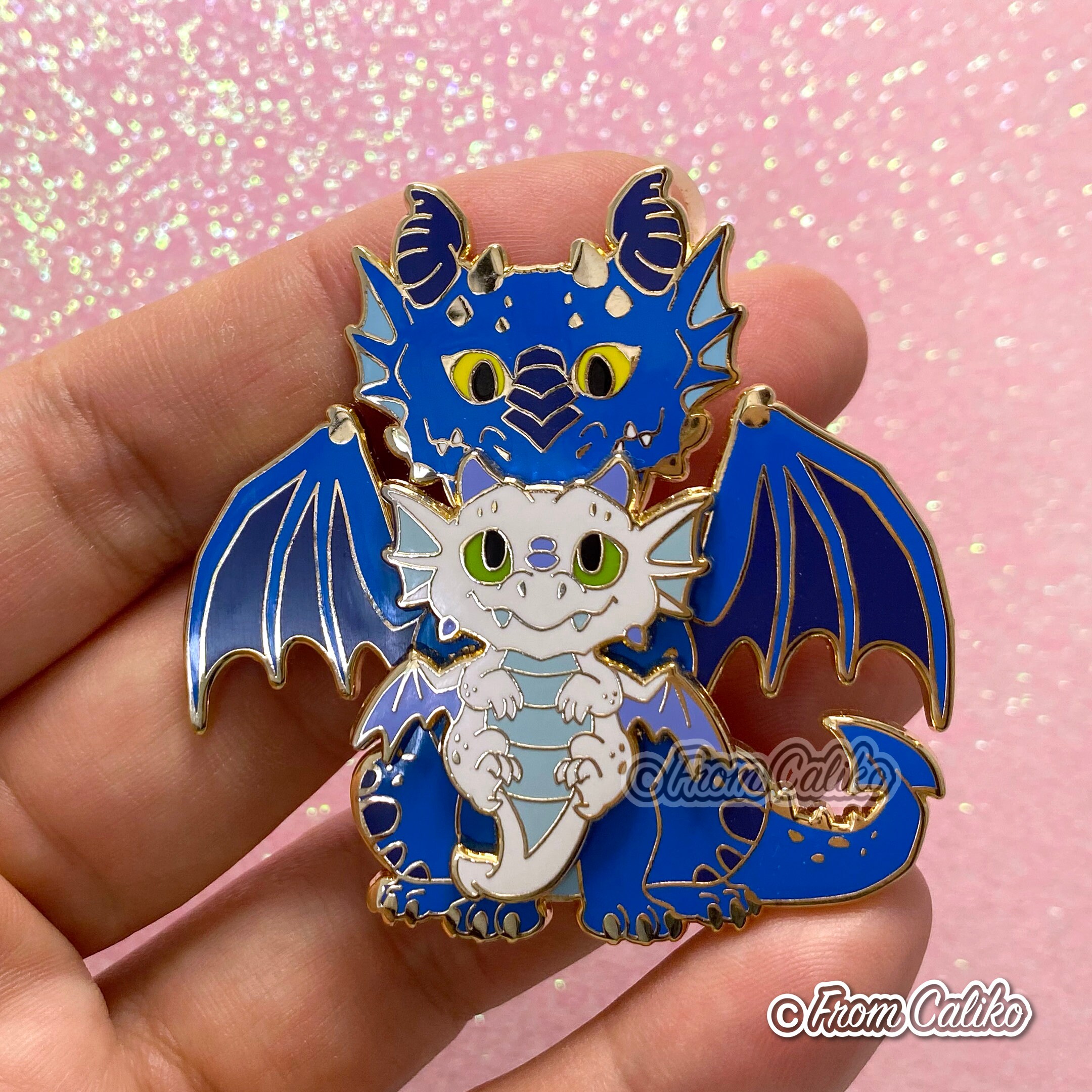 Mama Dragon and Swinging Baby - Hard Enamel Pin Momma Dragon Mom - Etsy