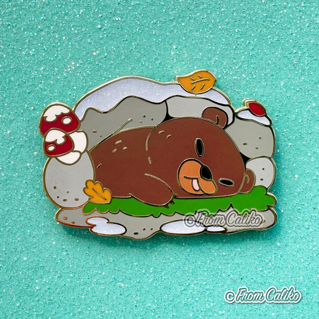 Fat Bear Hibernation Hard Enamel Pin - Chonky Bear - Etsy