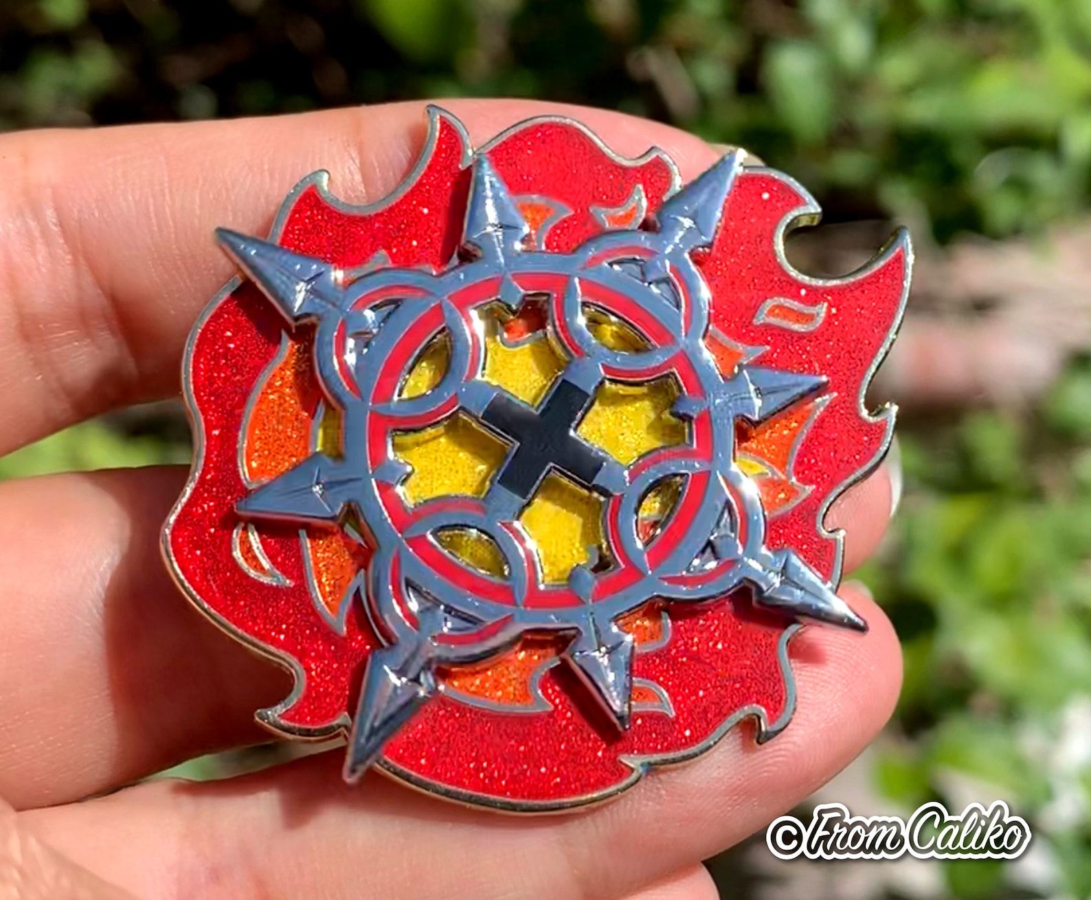 Kingdom Hearts Pin Spinning Axel Chakram Enamel Pin Spinner - Etsy