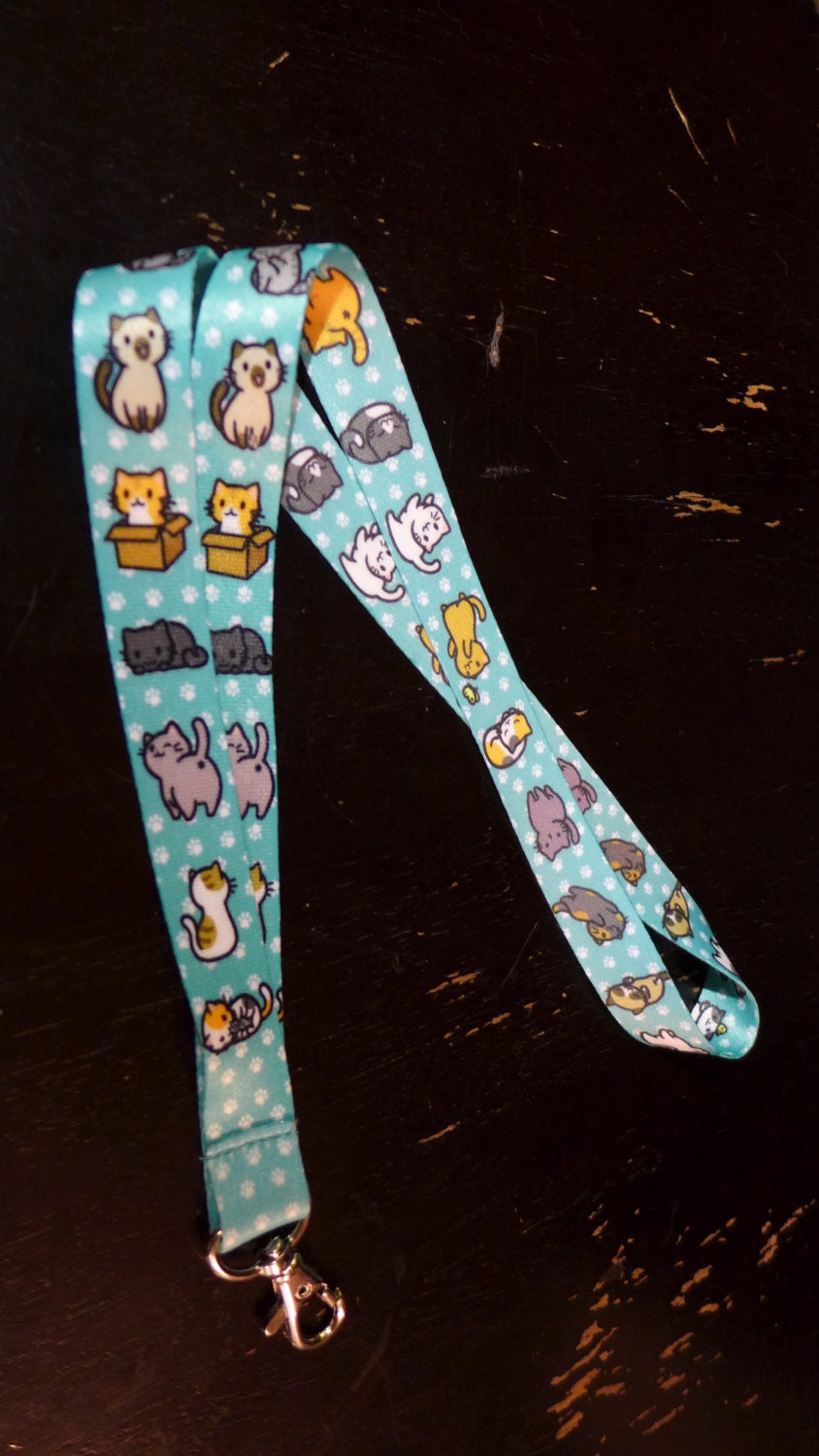 Adorable Cat Lanyard - Neko Atsume Style - Etsy