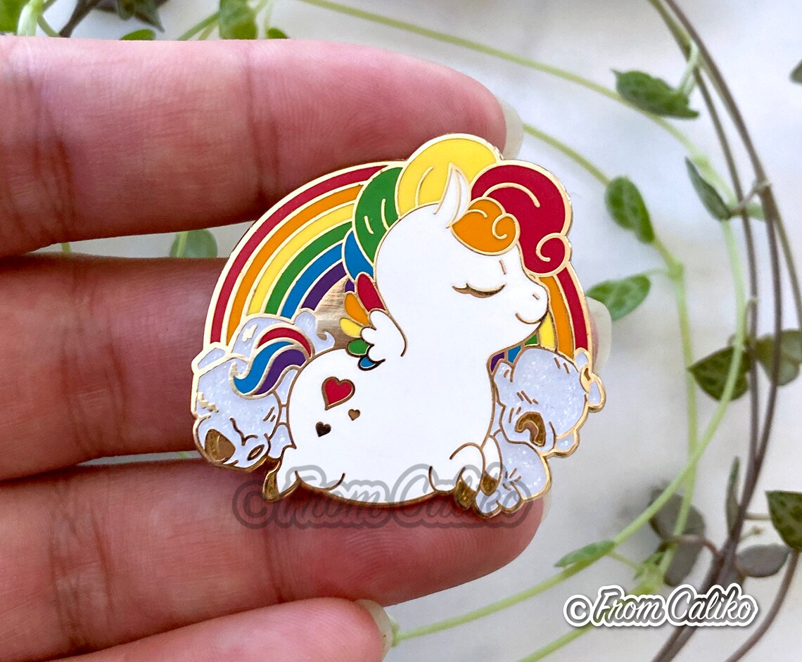 Rainbow Pegasus Hard Enamel Pin - Etsy