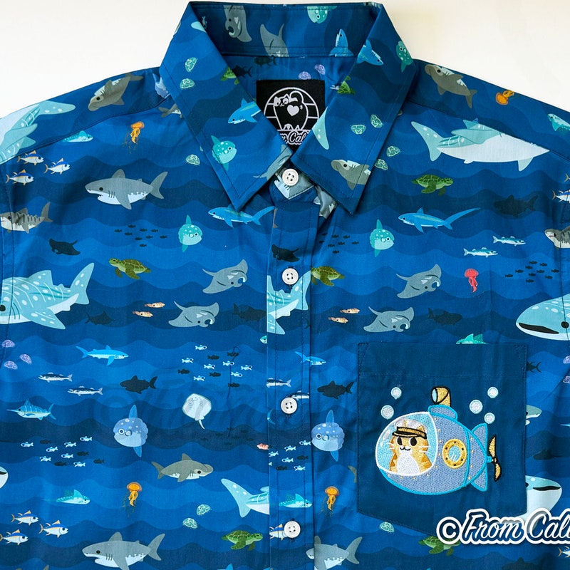Fish Button up Shirt - Etsy