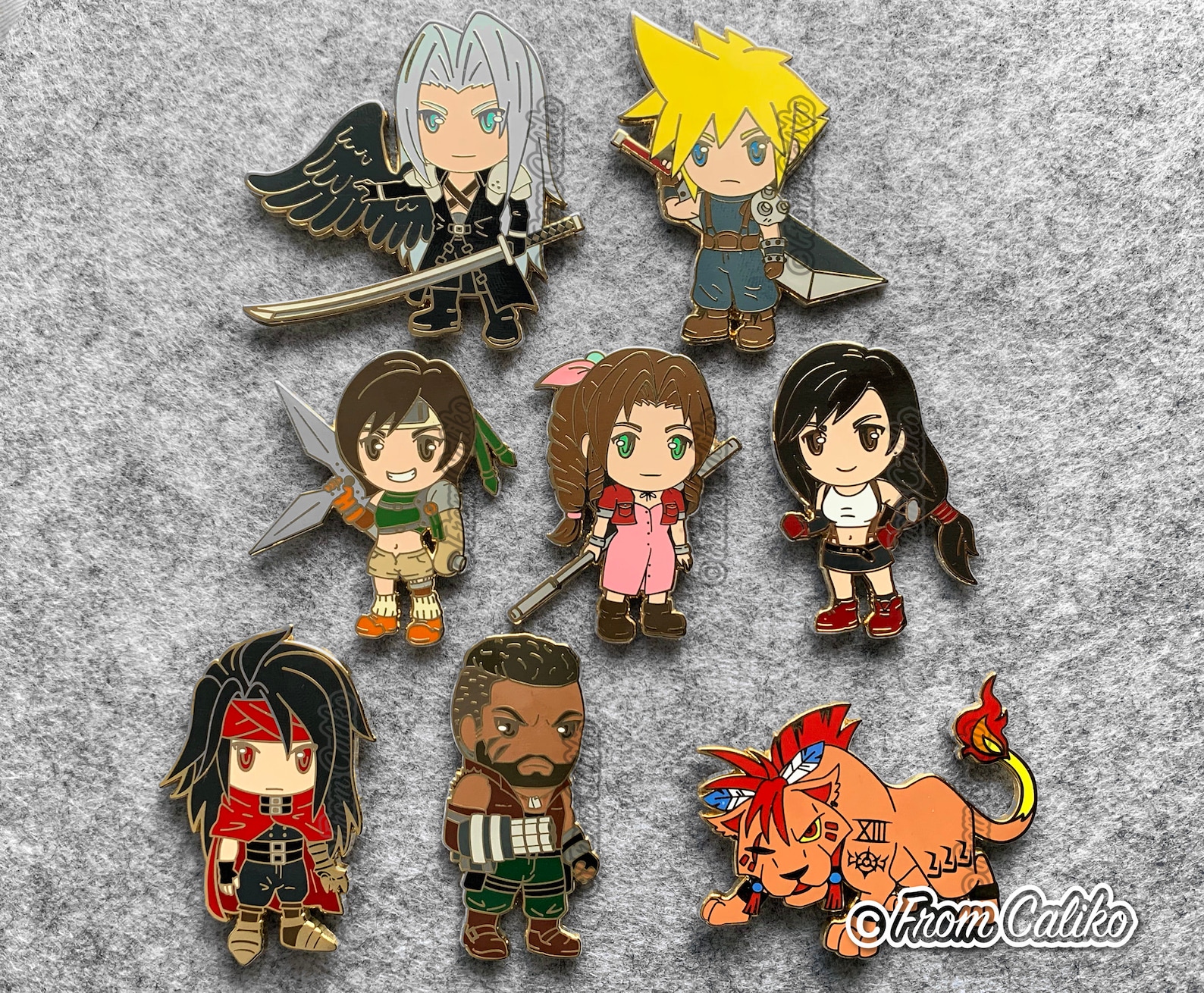 Final Fantasy VII 7 FF7 FFVII Enamel Pins Full Set Cloud - Etsy