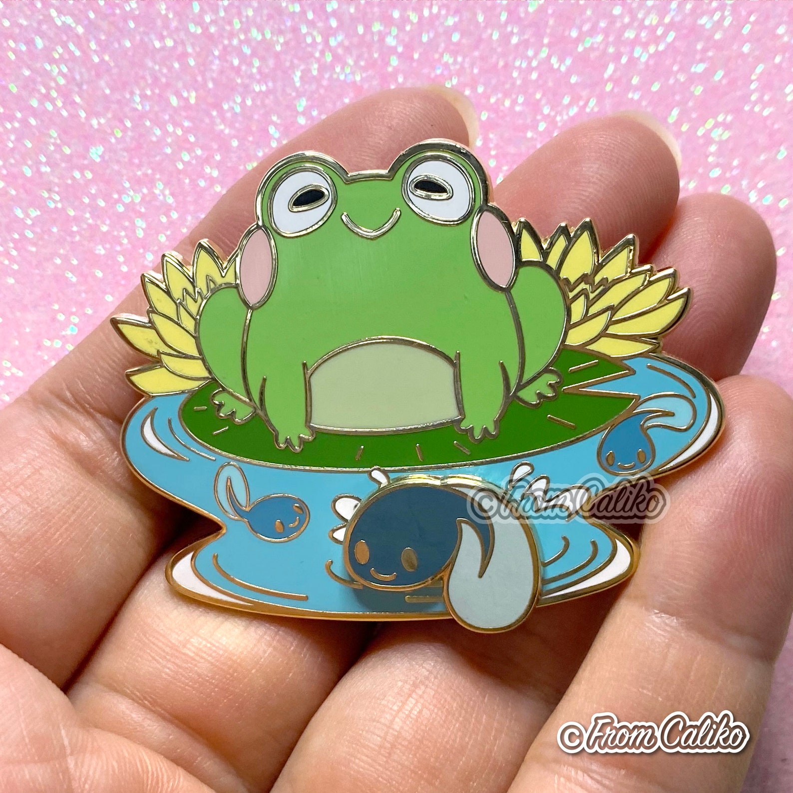 Mama Frog and Tadpole Hard Enamel Pin Momma Frog Mom - Etsy