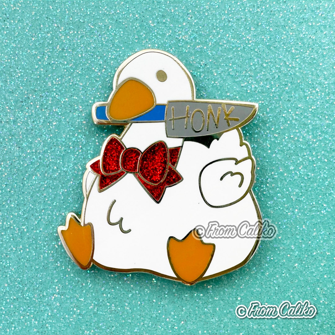 Putting the Honk in Chonk Goose Hard Enamel Pin - Chonky Goose - Etsy