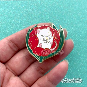 Field Mouse in a Tulip Hard Enamel Pin - Chonky Mouse - Etsy