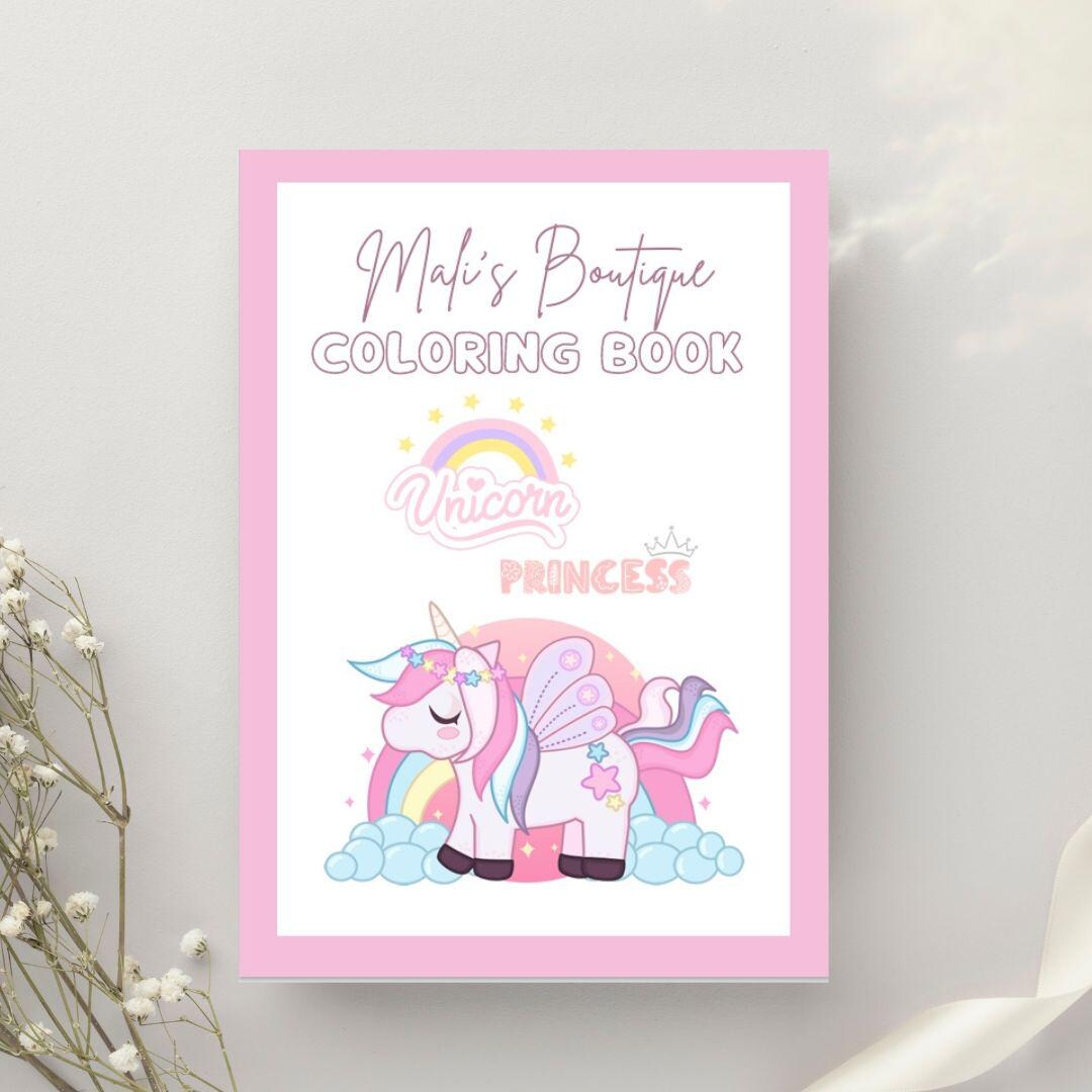 Mali's Coloring Book: Unicorn & Princess - Etsy