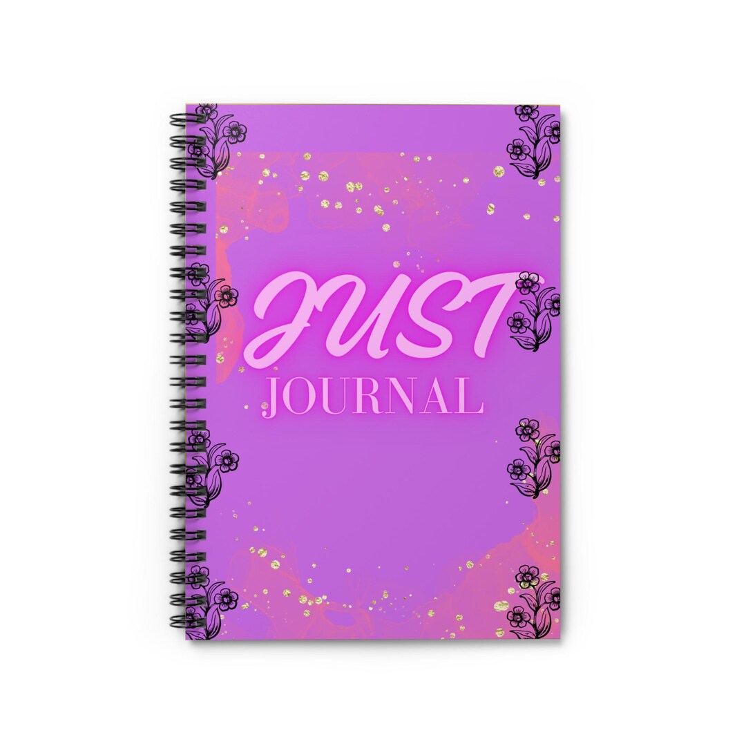 Pink and Purple Spiral Notebook - Ruled Line, Diary, Writing Pad, Blank ...