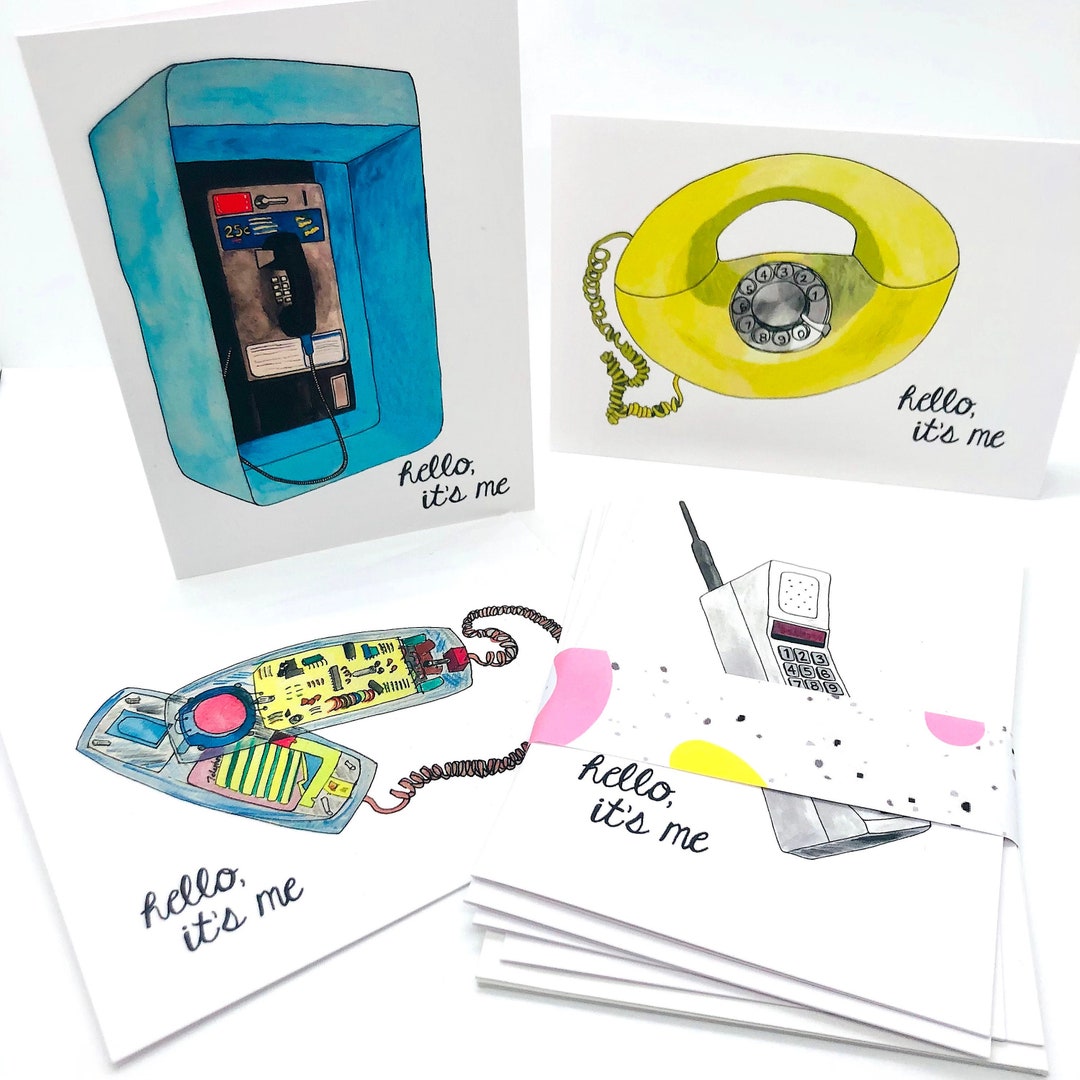 Phone Greeting Card 4-pack - Etsy