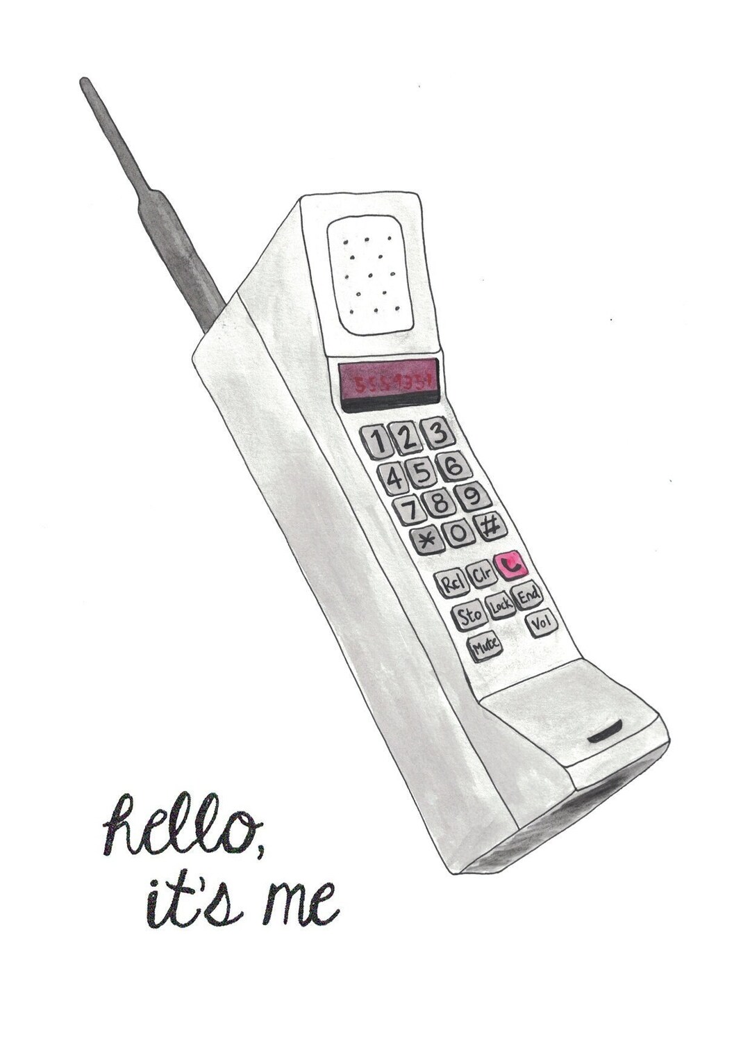 Cordless Phone Greeting Card - Etsy