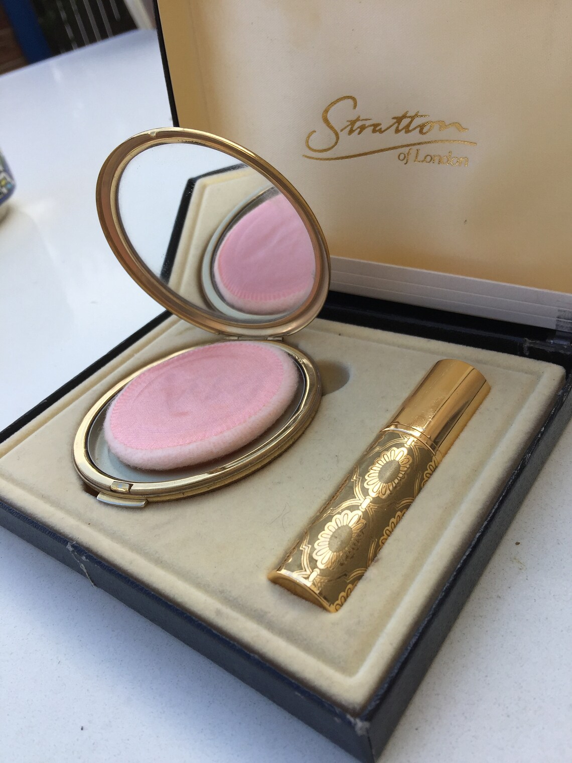 Stratton Set in Original Box Compact and Perfume Atomizer Vintage With ...