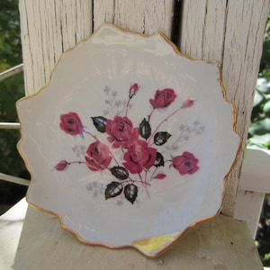 Two Ceramic Red Rose Dishes - Etsy