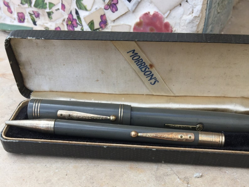 Morrisons Antique Pen and Pencil Set in Original Box From the - Etsy Israel