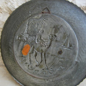 Old Israeli Copper Plate Vintage Souvenir Collectibles Wall Decor Old ...