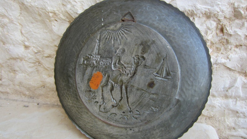 Old Israeli Copper Plate Vintage Souvenir Collectibles Wall Decor Old ...