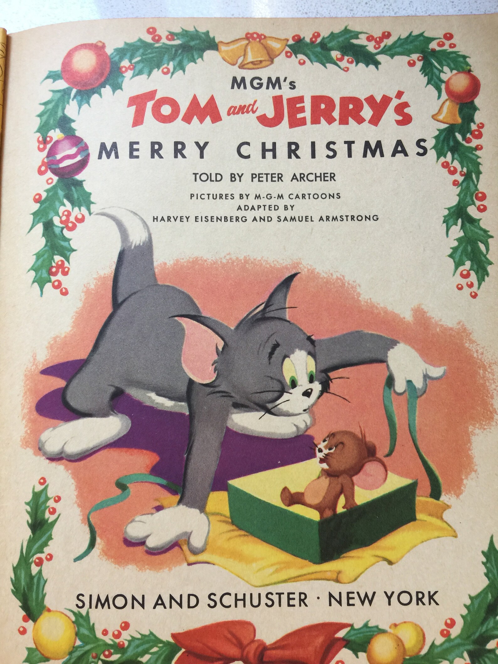 Tom and Jerry's Merry Christmas MGM Little Golden Book 1954 - Etsy UK