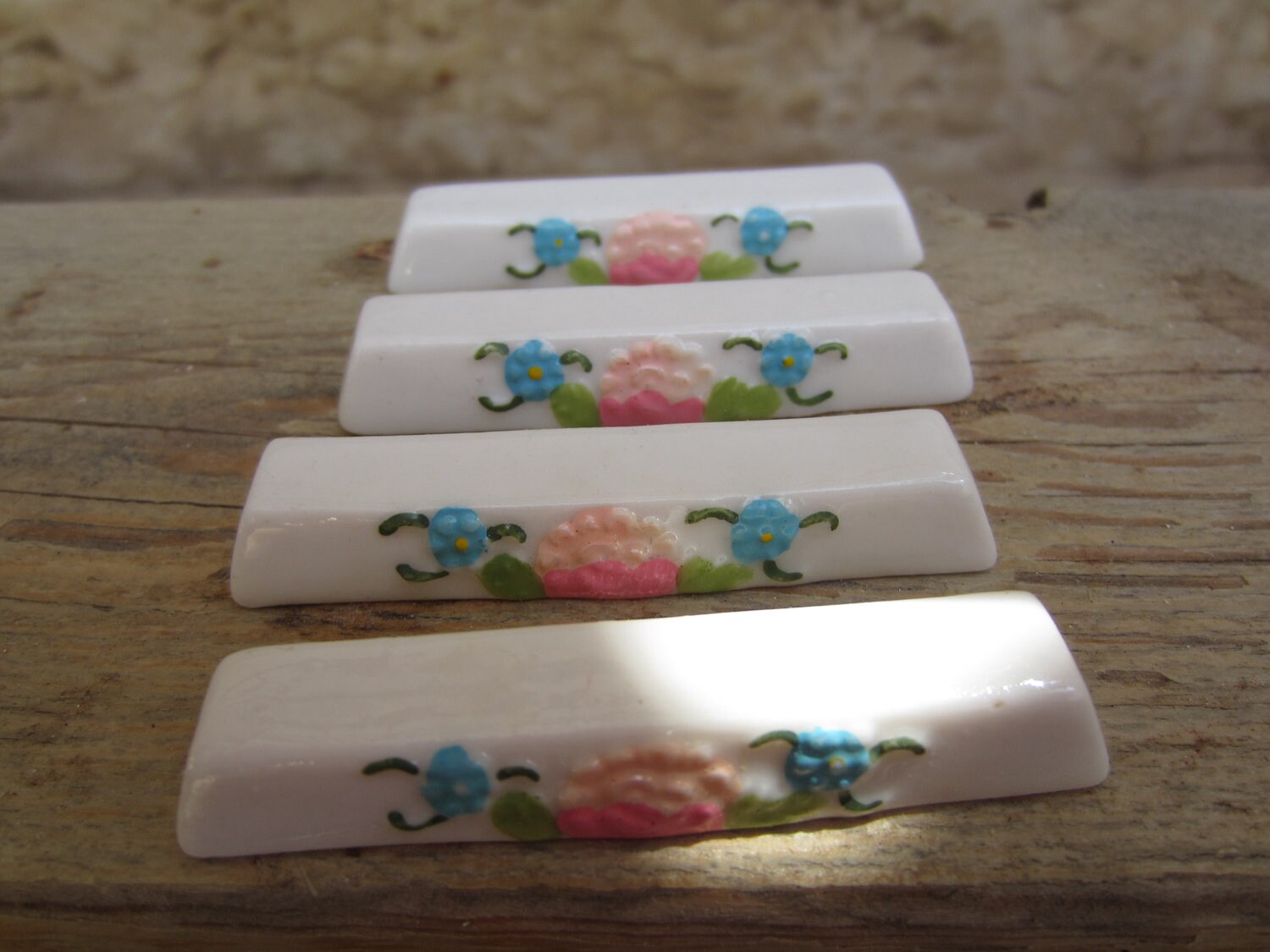 4 Flowered Ceramic Knife Rests Kitchen and Dining Home Decor ...