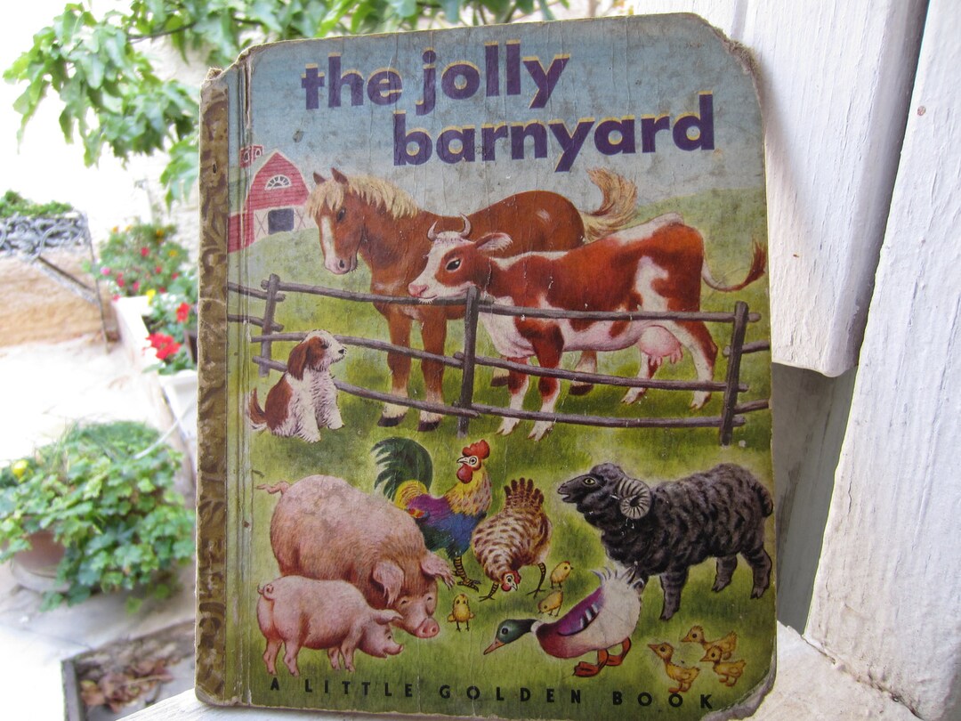 The Jolly Barnyard Little Golden Book 1950's - Etsy