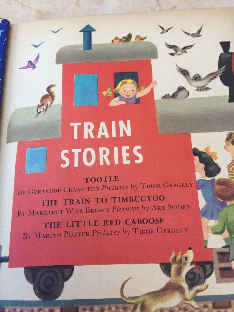 A Giant Little Golden Book Train Stories Books in One 1958 - Etsy