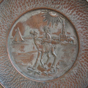 Old Israeli Copper Plate Vintage Souvenir Collectibles Wall Decor Old ...