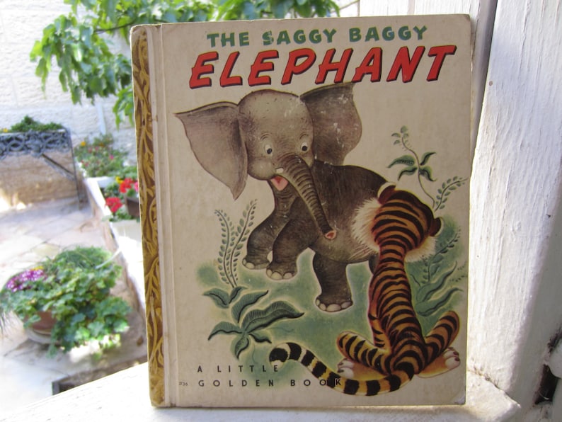 The Saggy Baggy Elephant A Little Golden Book 1940's - Etsy