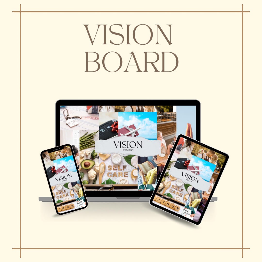 Editable Vision Board Template – Digital Download – Manifestation, Goal ...