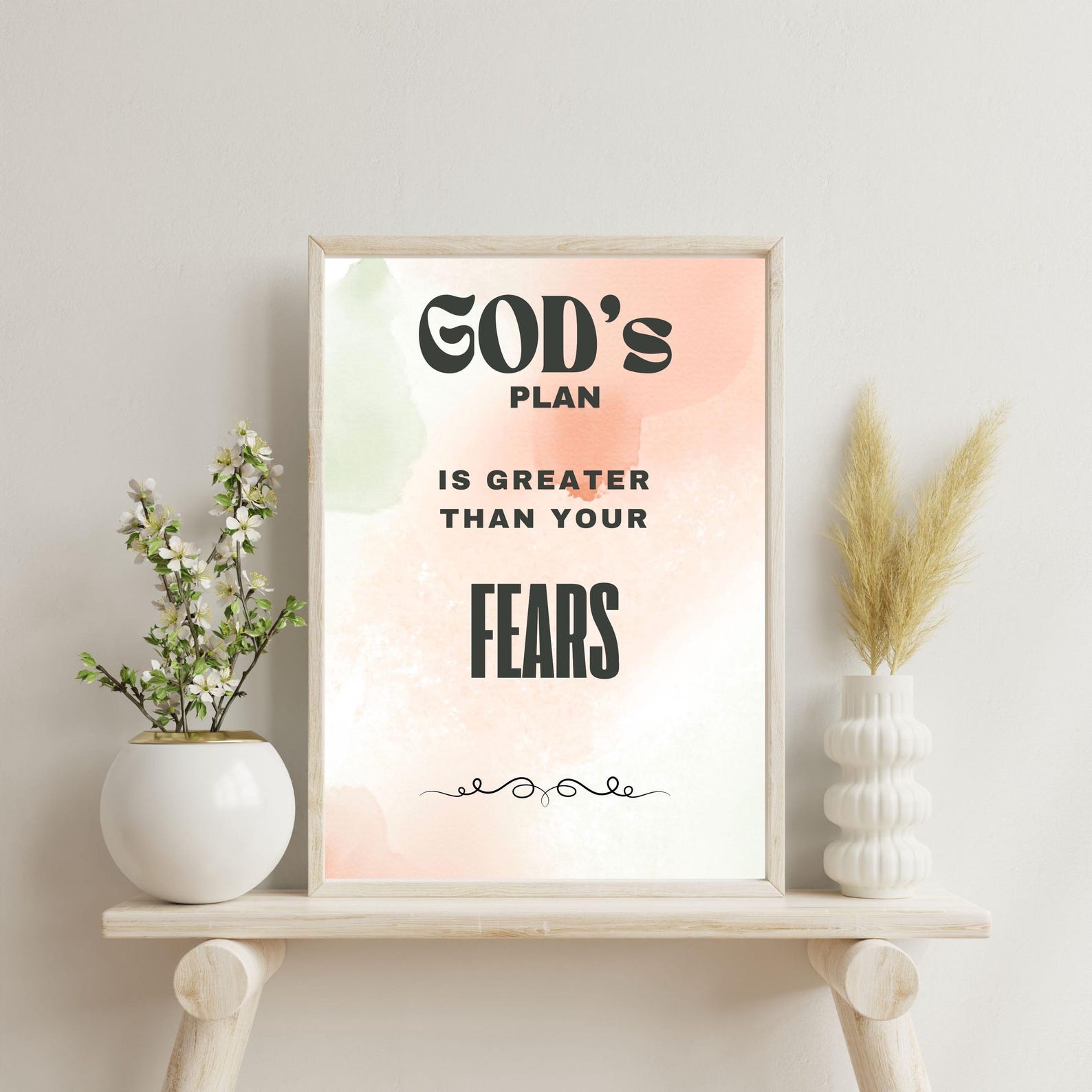 Inspirational Wall Art, Embrace God’s Plan, Inspirational ...