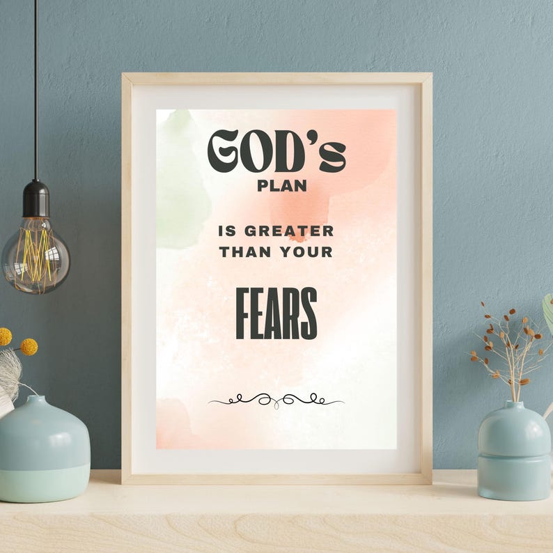 Inspirational Wall Art, Embrace God’s Plan, Inspirational ...