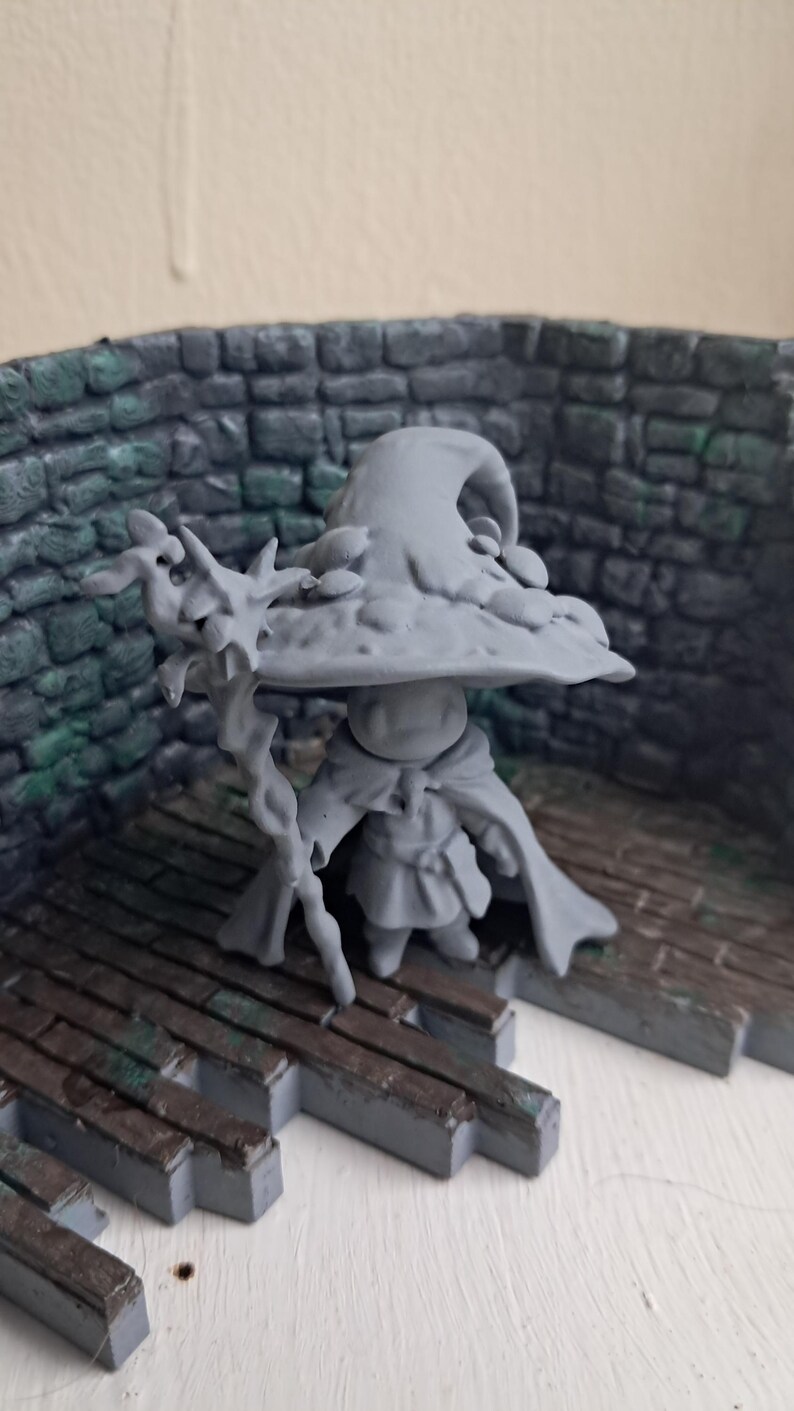 Oversized Mushroom DND Miniature, Wizard With Staff - Etsy